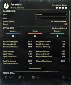 Warden - ESO PVP Builds